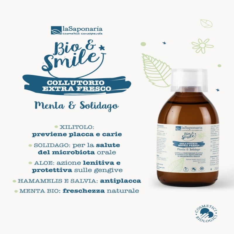 Collutorio biologico - Extra Fresco Menta & Solidago | La Saponaria